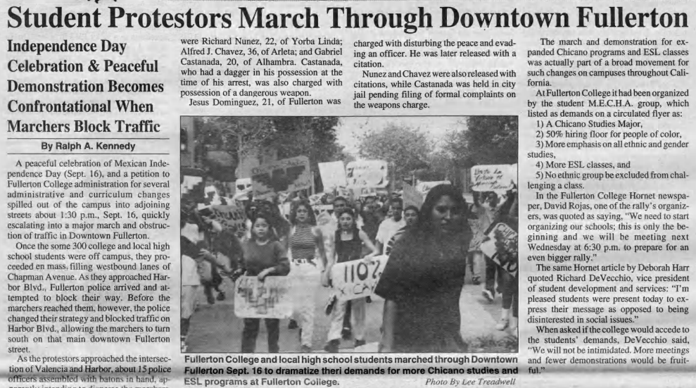 Headlines: 1993 – Fullerton History