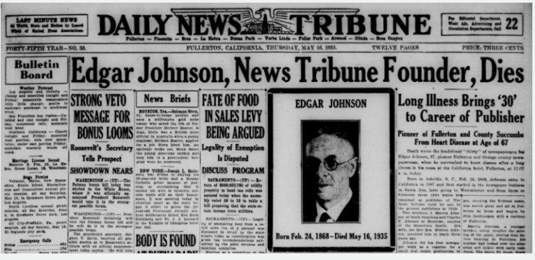 Newspaper Archives – Fullerton History