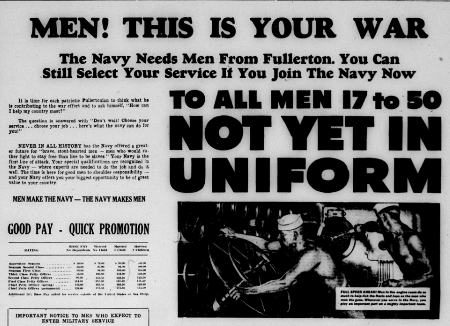 Fullerton in 1942 – Fullerton History